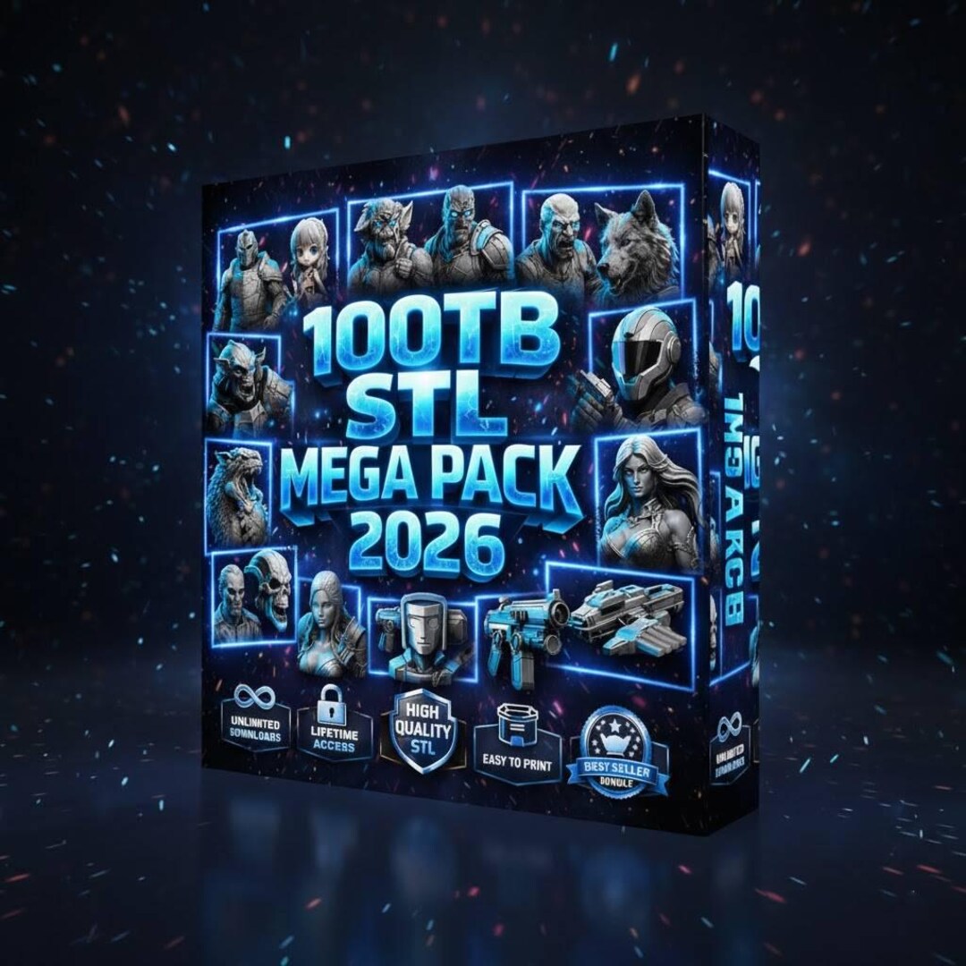 Special Limited Offer 100TB Mega STL Bundle for 3D Printing Thousands ...
