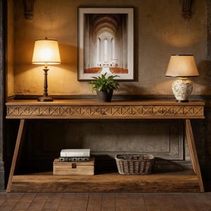Farmhouse Console Table Entryway Table With Storage - Etsy