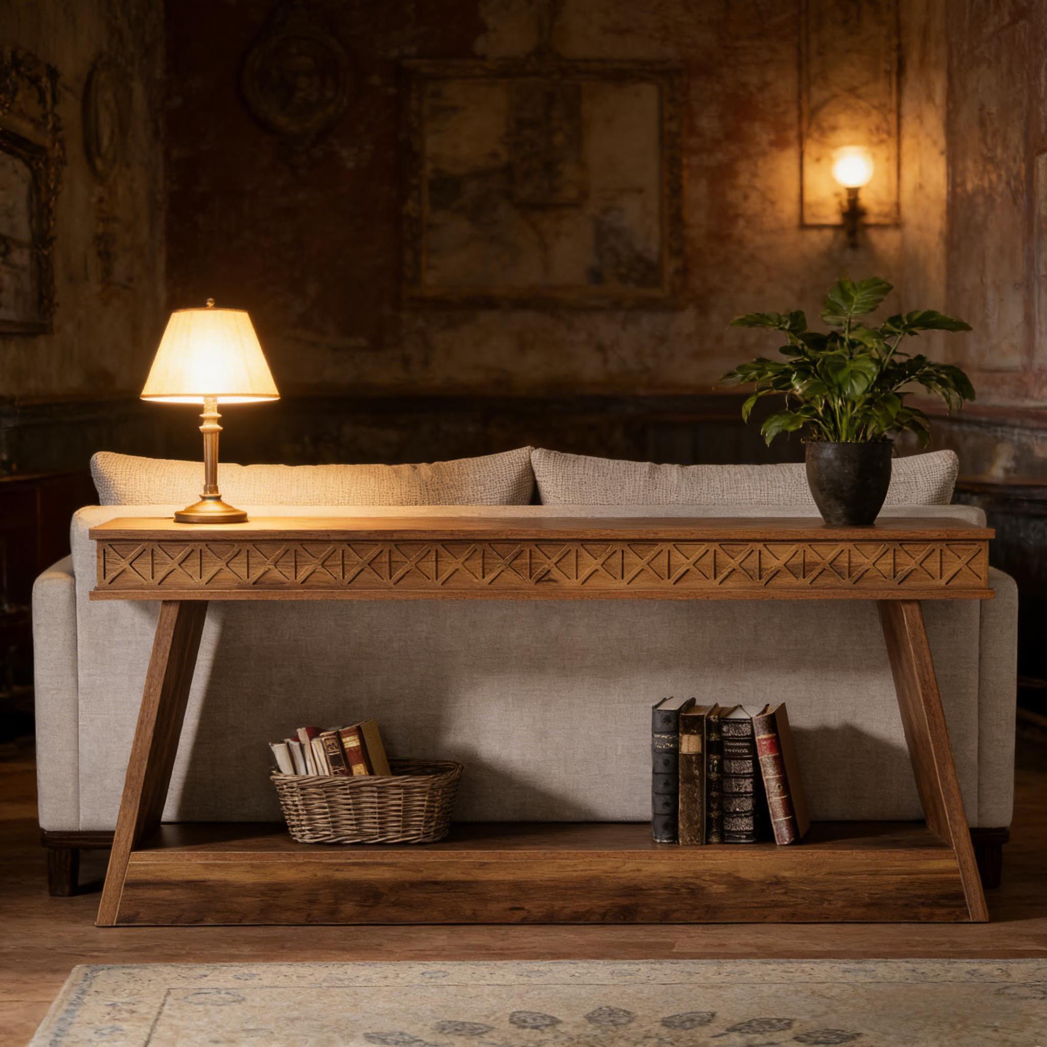 Farmhouse Console Table Entryway Table With Storage - Etsy