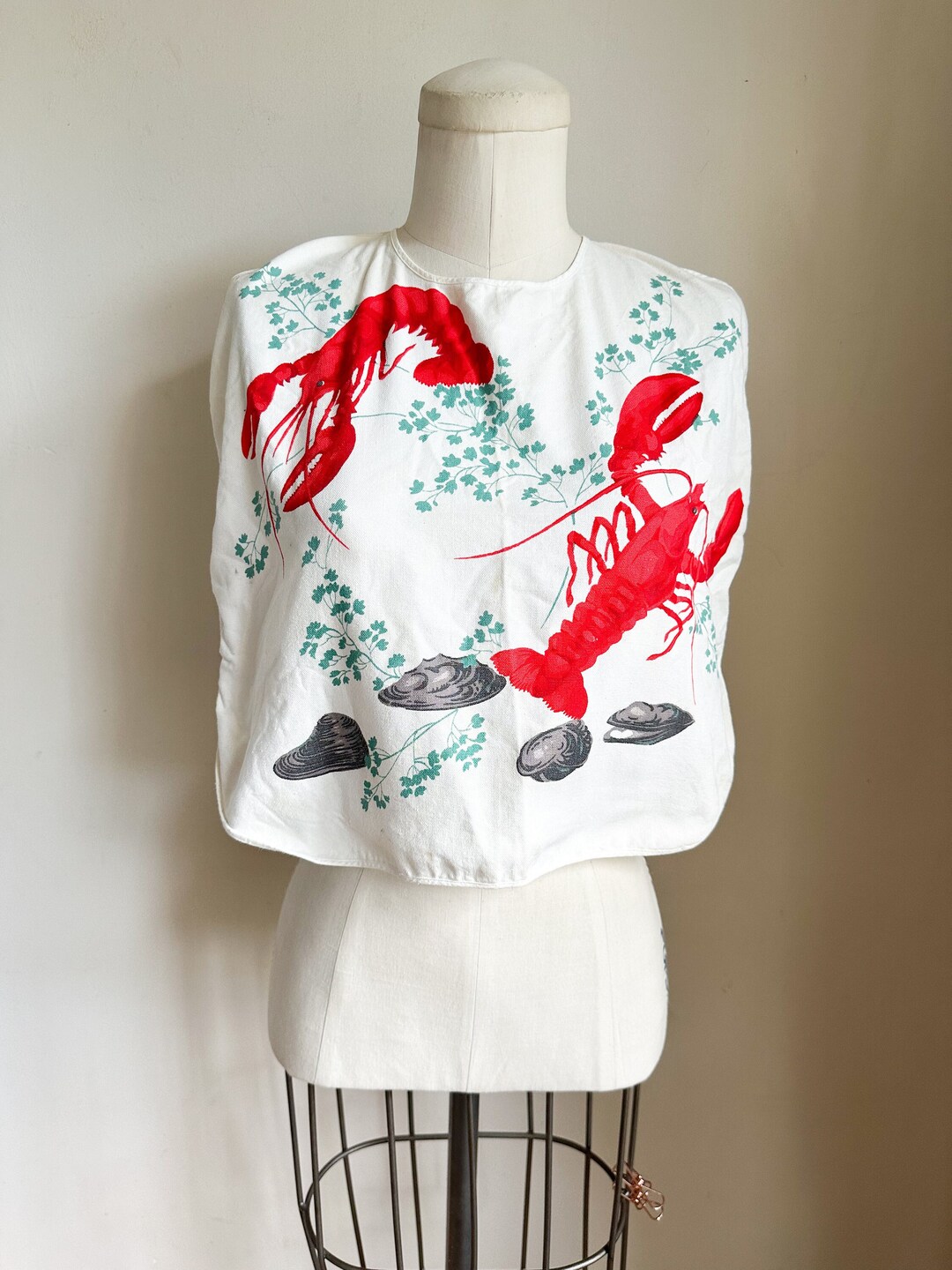 Vintage 1950s Wilendure Lobster Bib - Etsy
