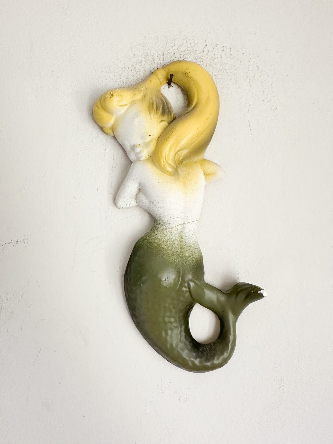 Vintage 1950s Mermaid Chalkware Wall Decor - Etsy