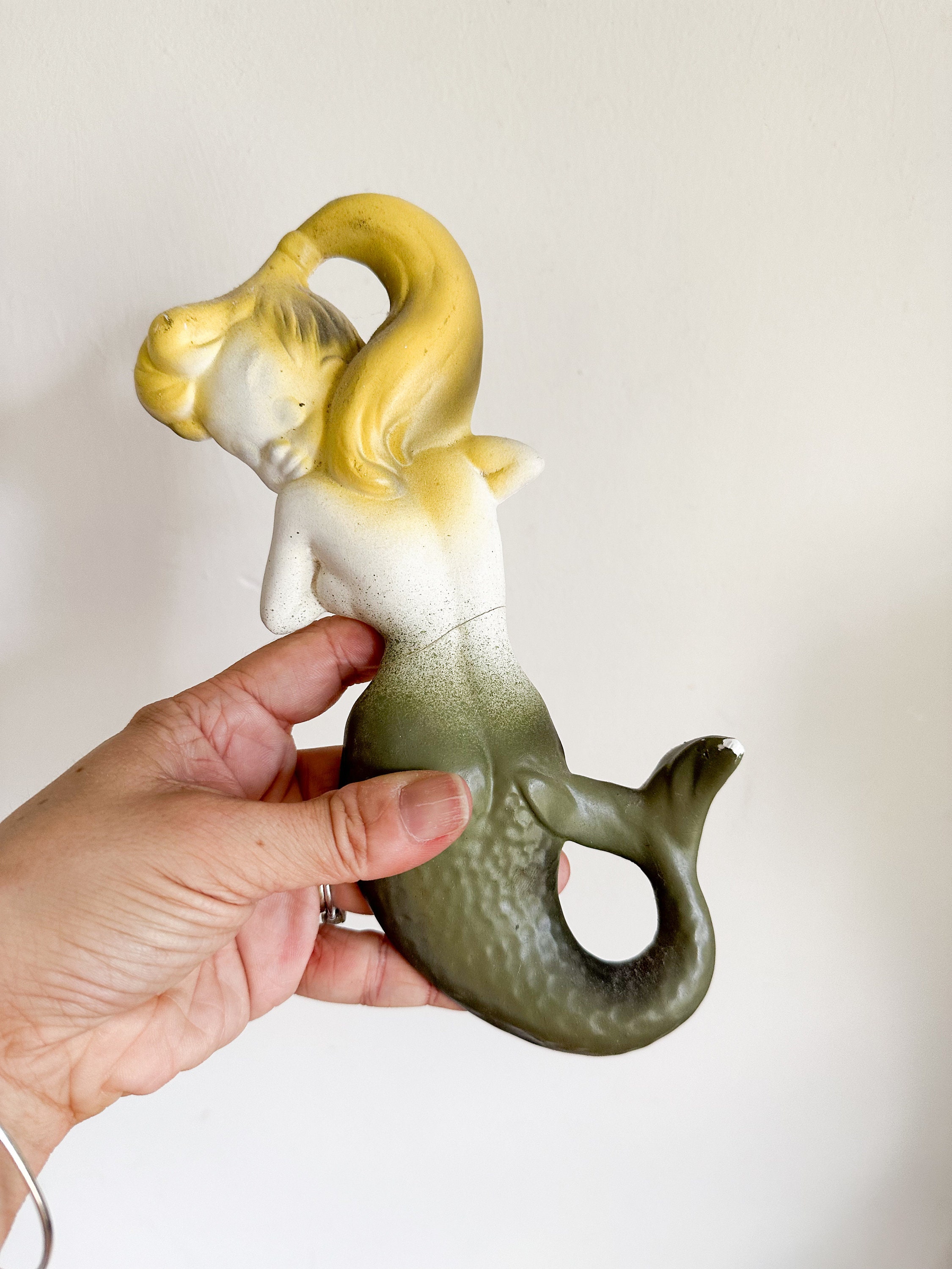 Vintage 1950s Mermaid Chalkware Wall Decor - Etsy