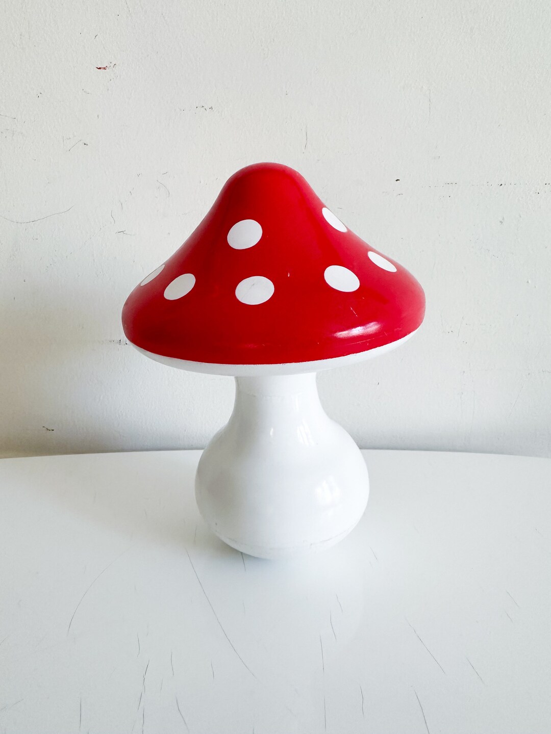 Vintage RARE Large 8" Mushroom Roly-poly Toy - Etsy