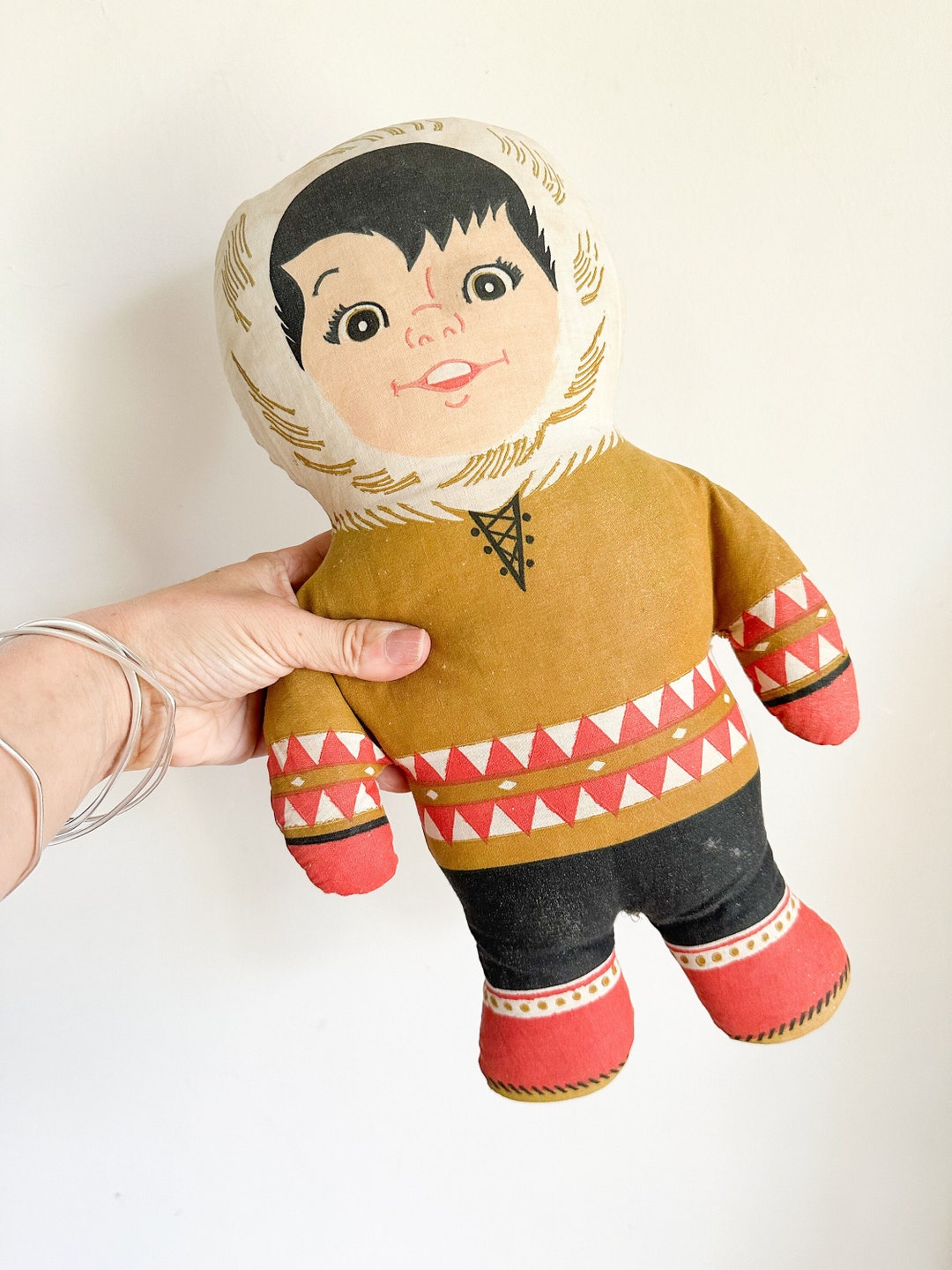 Vintage 1960s eskimo Pie Boy Rag Doll / Inuit Stuffed Cloth Doll - Etsy