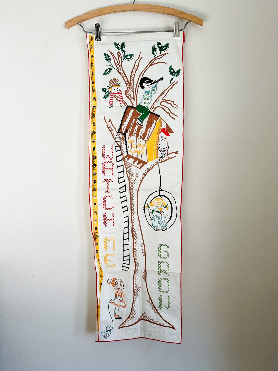 Vintage 1950s-60s Growth Chart Wall Hanging - Etsy