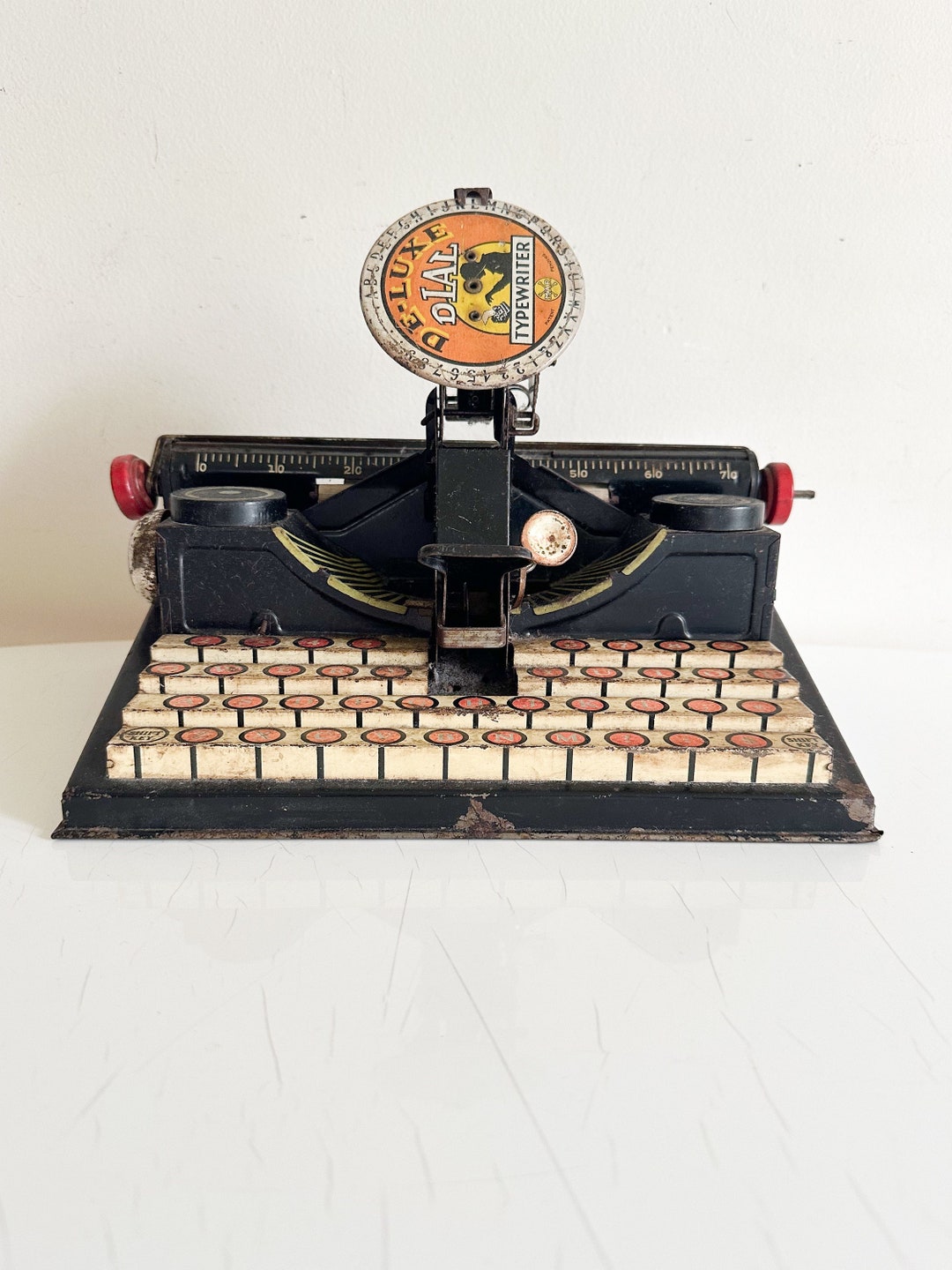 Vintage De-luxe Dial Typewriter Tin Toy - Etsy
