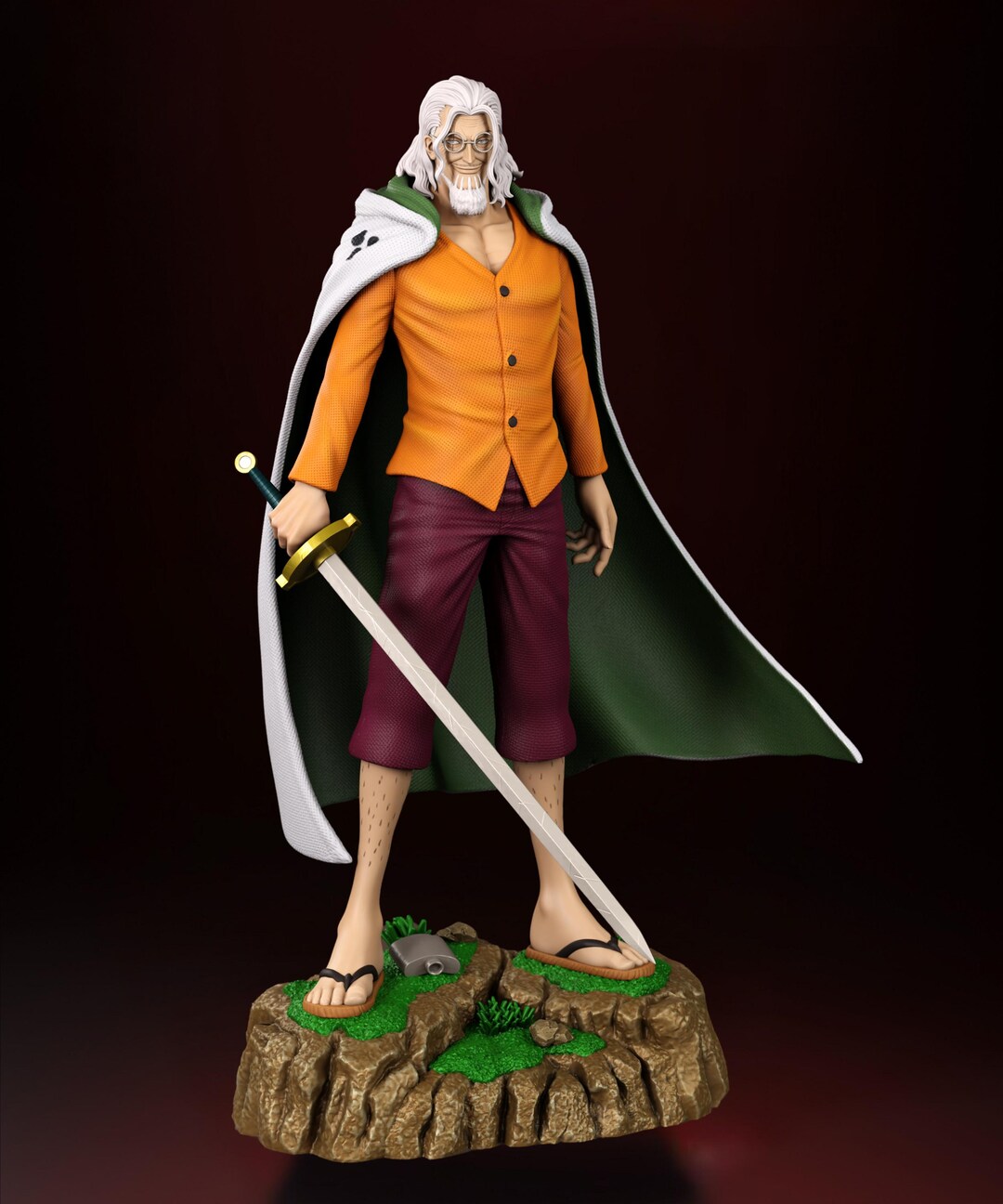 One Piece – Silvers Rayleigh | Dark King Legend STL Statue | 3D Print ...