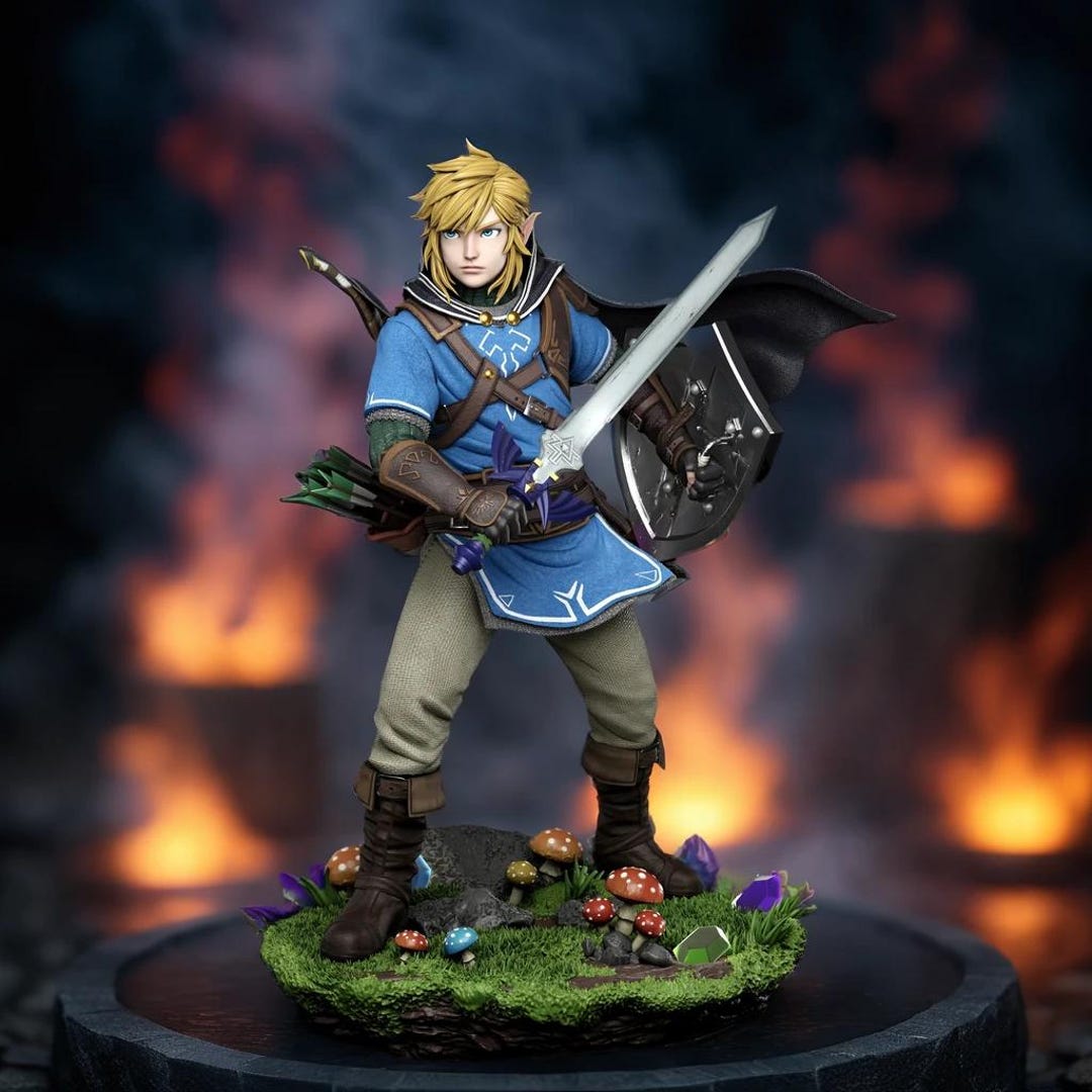 Link | the Legend of Zelda STL Model | Digital STL File - Etsy