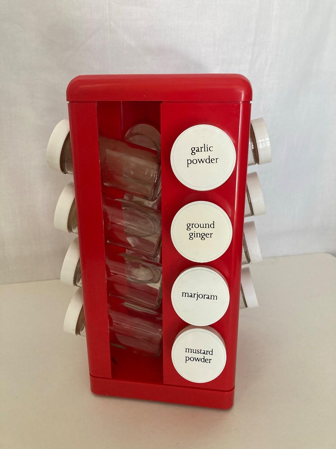 Vintage Copco Red Spice Rack Rotating Holder - Etsy