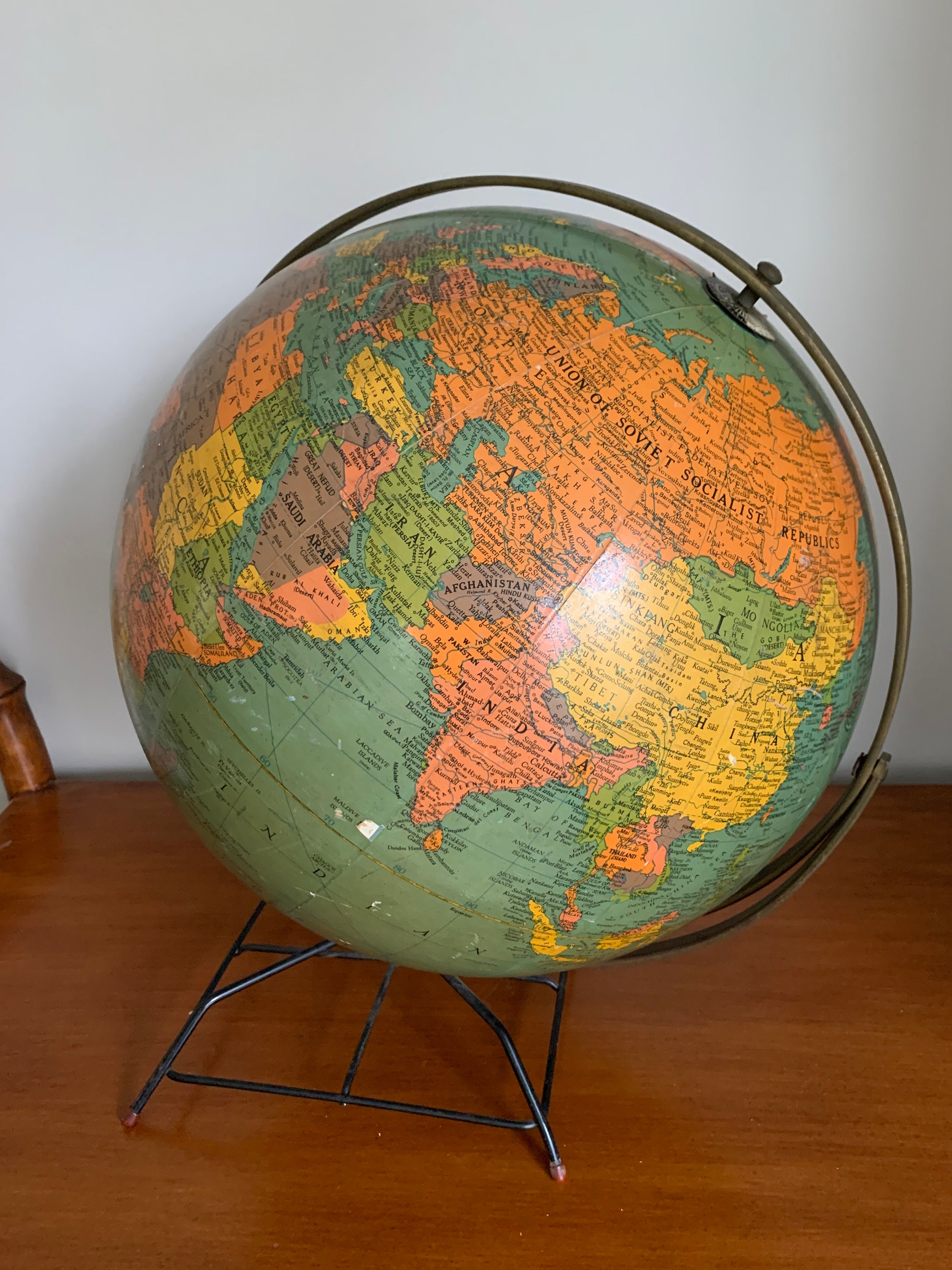 Vintage Replogle Library Globe 16 Globe, Standing Globe - Etsy