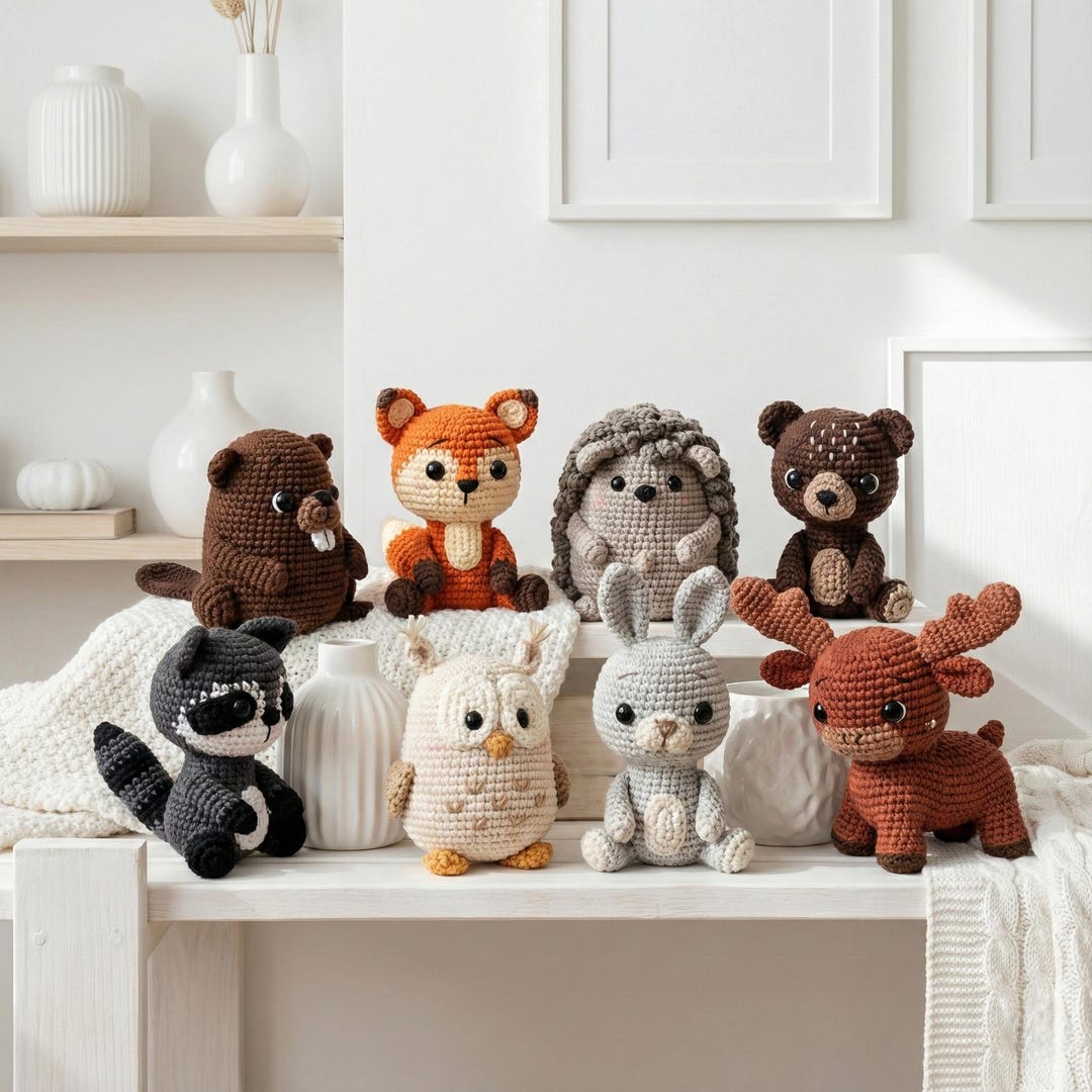 Woodland Animals Crochet Pattern Bundle | 8-in-1 PDF - Etsy