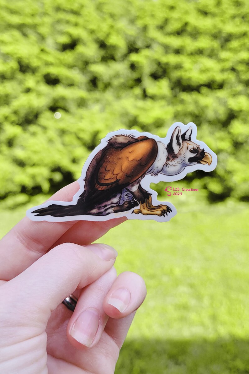 Hyena Vulture Trash Gryphon Vinyl Sticker - Etsy