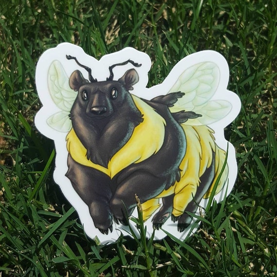 Bumblebear Vinyl Sticker | Etsy