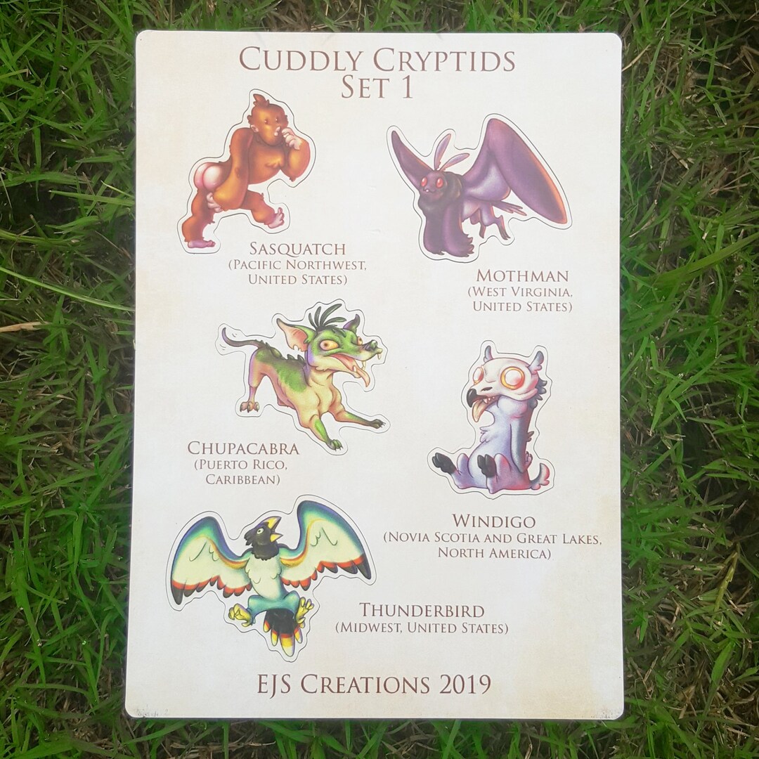 Cuddly Cryptids Magnet Sheet - Etsy