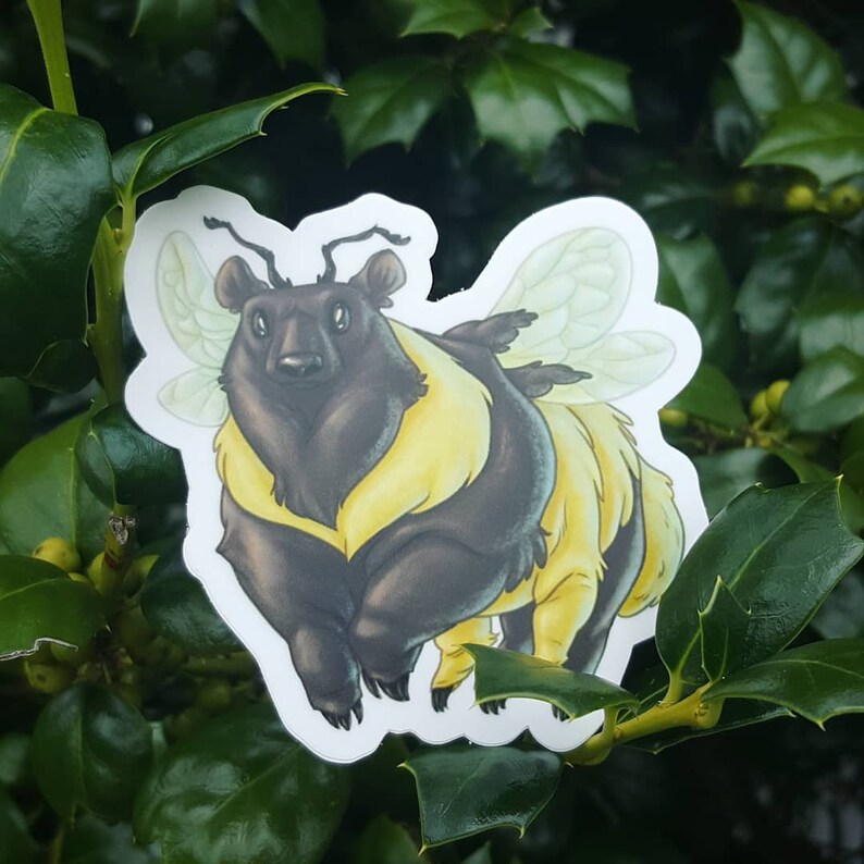Bumblebear Vinyl Sticker | Etsy