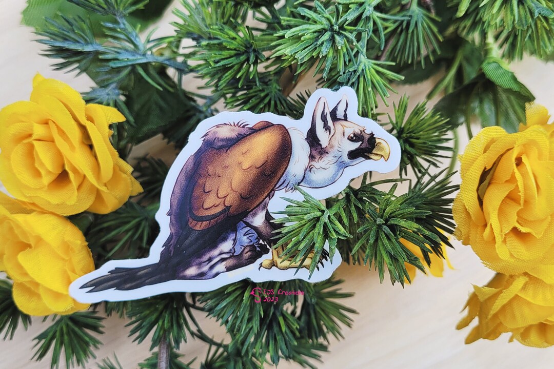 Hyena Vulture Trash Gryphon Vinyl Sticker - Etsy