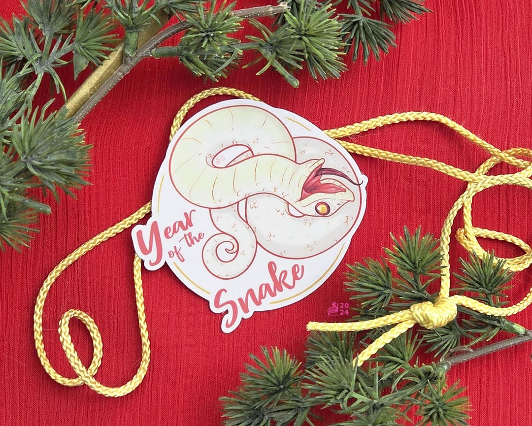 Year of the Snake Vinyl Sticker - Etsy