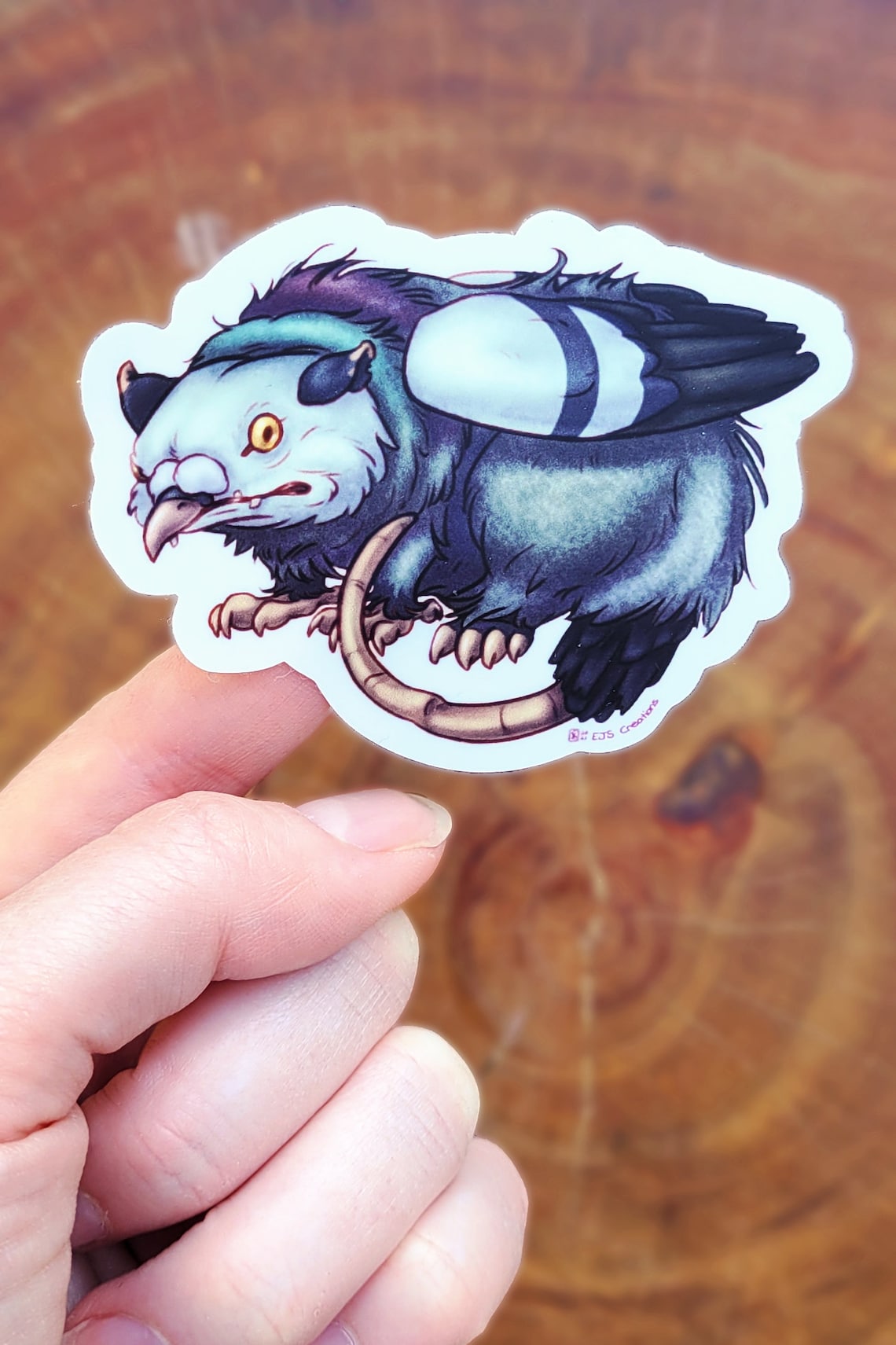 Possum Pigeon Trash Gryphon Vinyl Sticker - Etsy