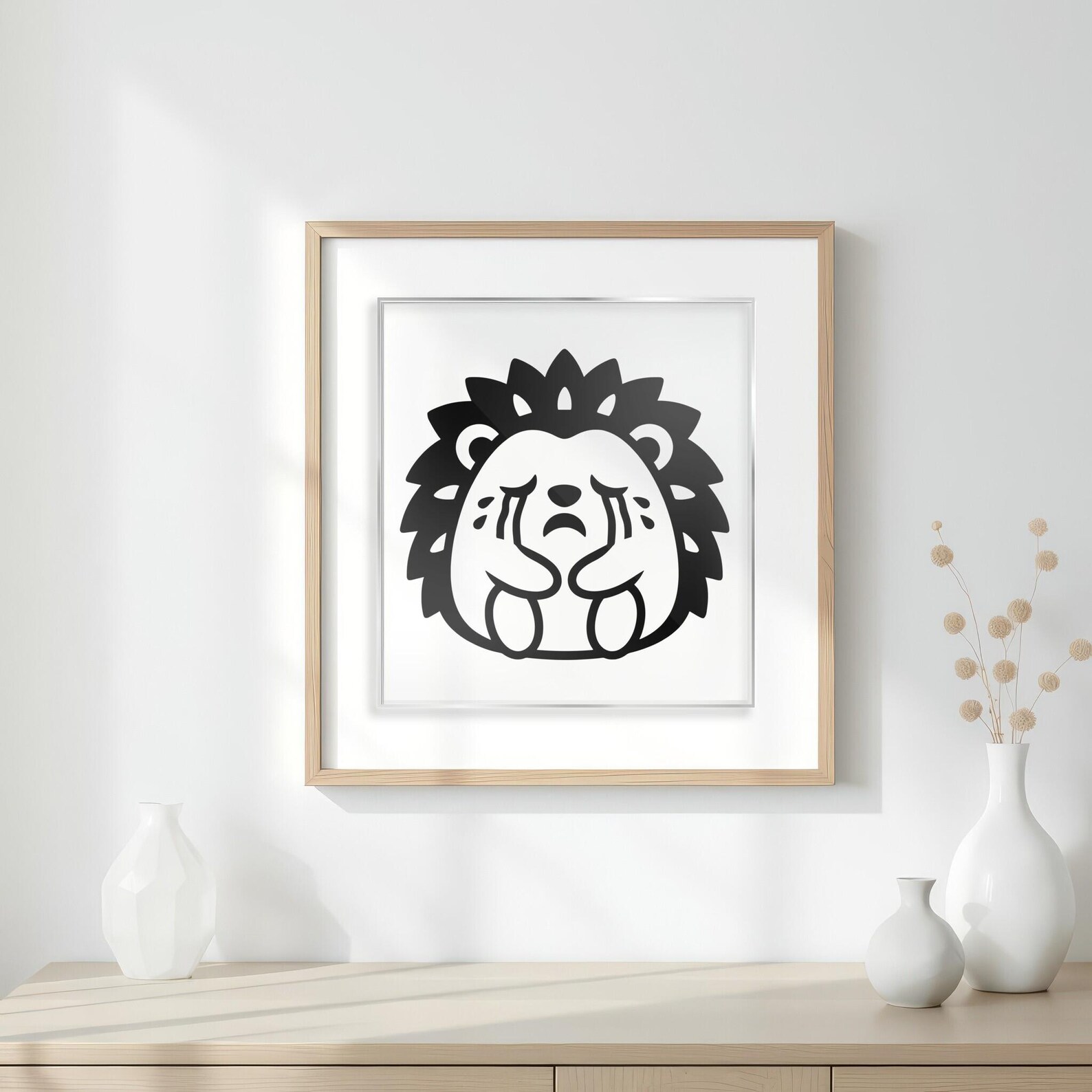 Hedgehog Crying SVG | Cartoon Vector Clipart | EPS PNG Dxf Cut File ...