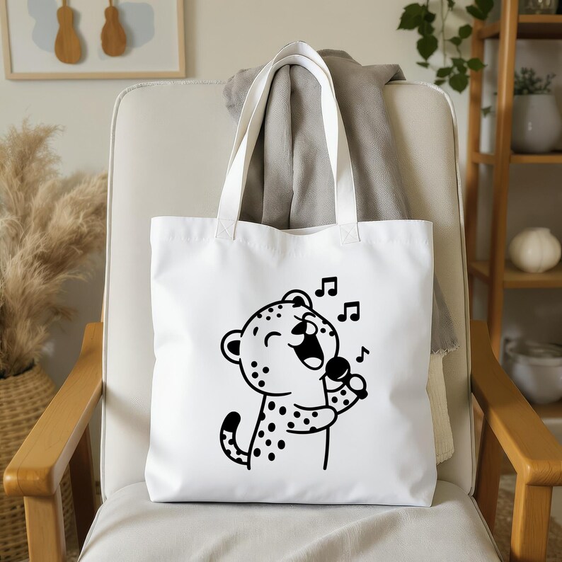 Cheetah Singing SVG | Chubby Musical Vector Clipart PNG Dxf EPS ...