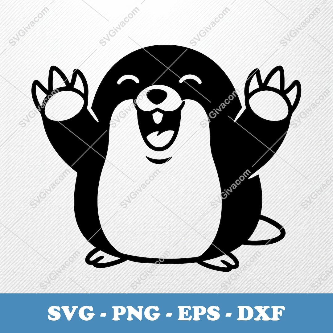 Happy Mole Smiling SVG | Puffy Vector Clipart | PNG Dxf EPS | Cricut ...