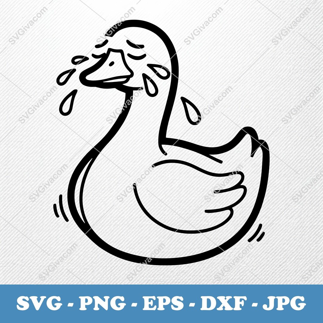 Goose Crying SVG, Animal Cut File, Friendly Clipart, Cricut Silhouette ...