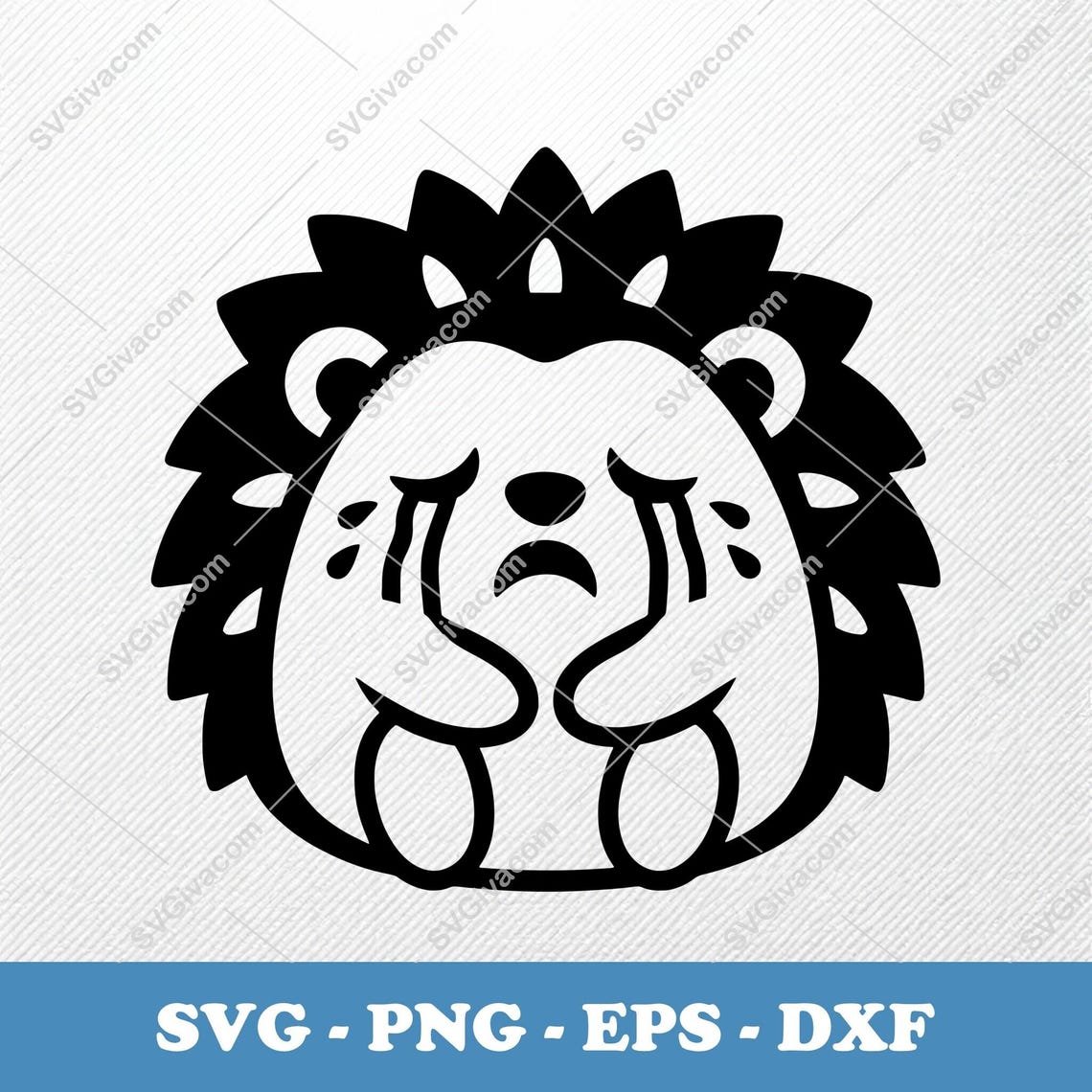 Hedgehog Crying SVG | Cartoon Vector Clipart | EPS PNG Dxf Cut File ...
