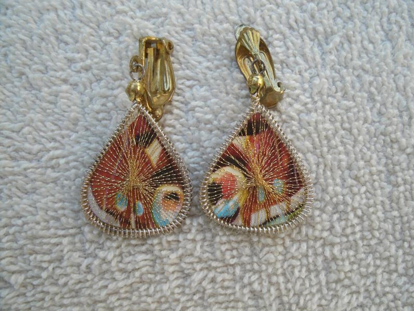 Vintage Set of Wire Thread Wrapped Butterfly Brooch and Drop - Etsy