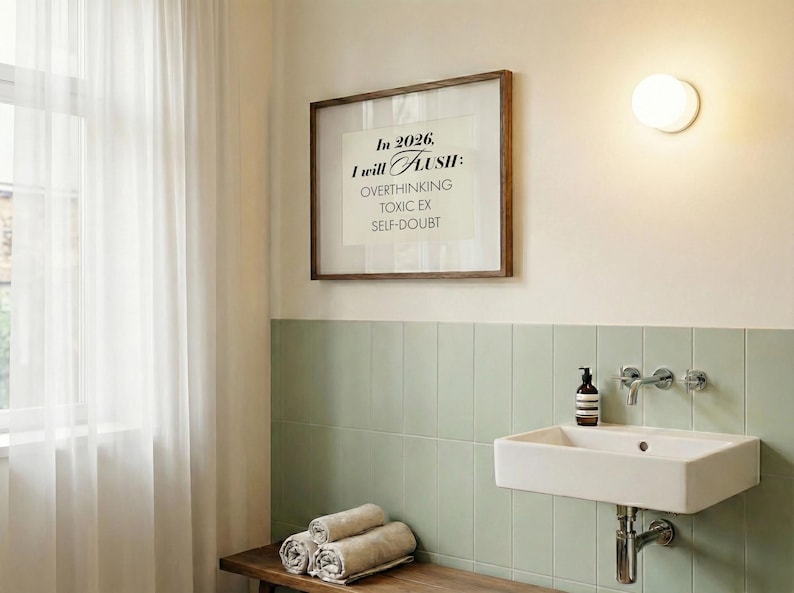Custom 2026 Vision Board Printables | Funny Flush List Bathroom Wall ...