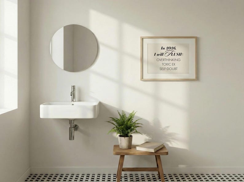 Custom 2026 Vision Board Printables | Funny Flush List Bathroom Wall ...