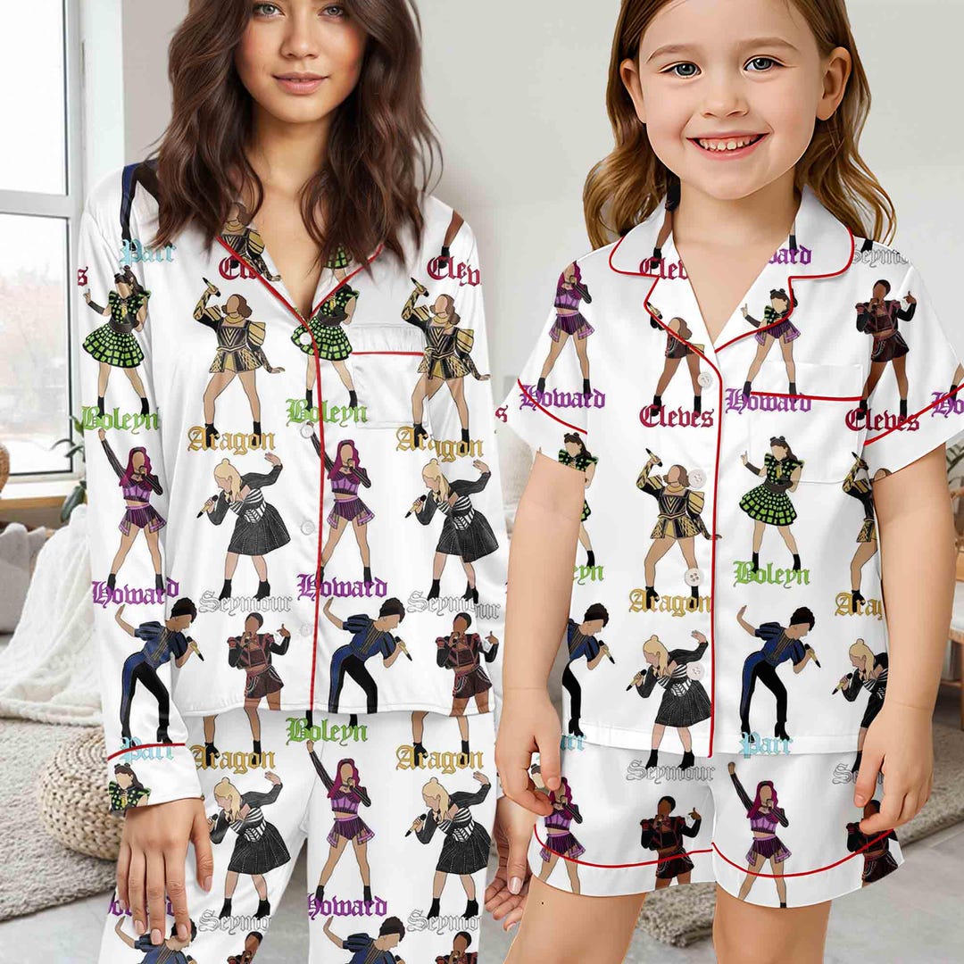 Six the Musical Satin Pajamas, Women’s Queen Sleepwear, Six Musical ...