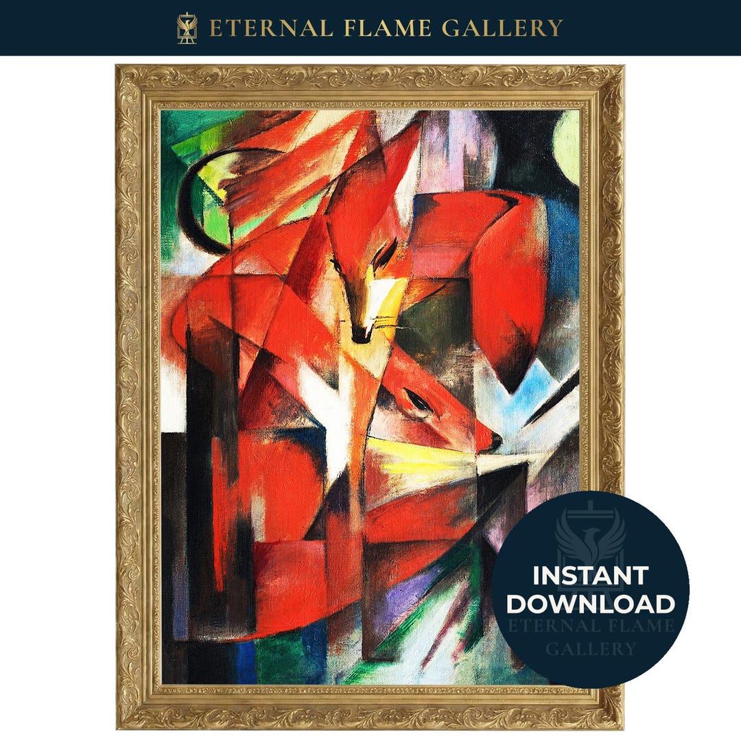 Franz Marc - the Foxes | Printable Expressionist Fox Art in High ...
