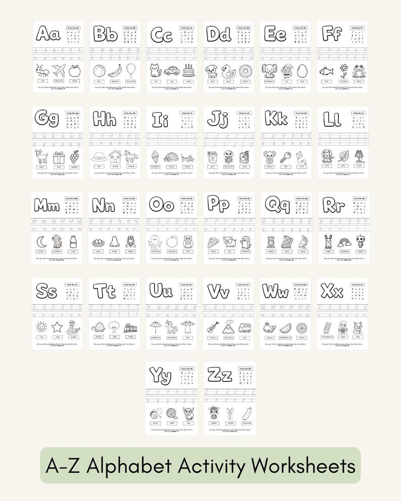 Alphabet, Number & Shape Worksheets Bundle | 90+ Printable Preschool ...