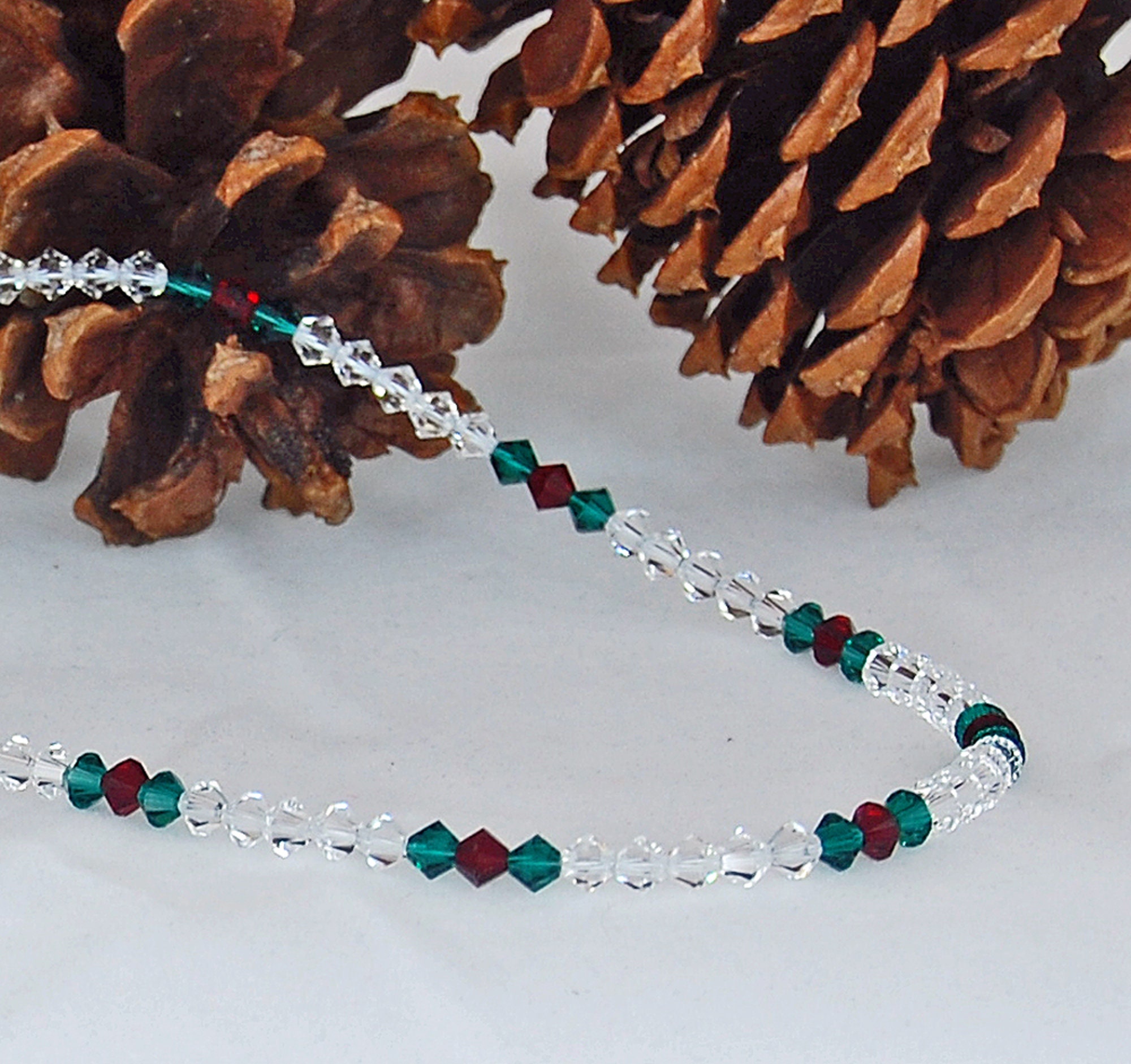 Red and Green Swarovski Crystal Choker Designer Necklace Holiday ...