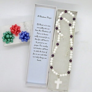 White Jade Cross Pendant With White Jade and Amethyst Adjustable ...
