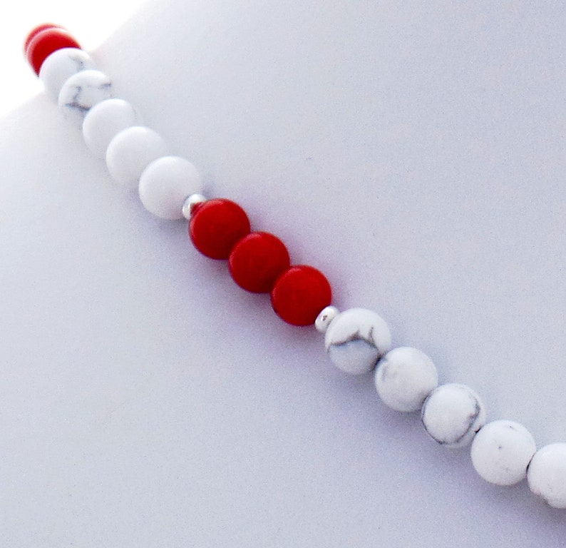 Howlite Rose Heart Pendant Coral Howlite Gemstone Necklace - Etsy