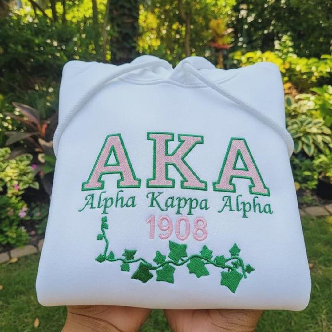 Alpha Kappa Alpha Embroidery Design, Ivy Leaf Sorority Digital File ...