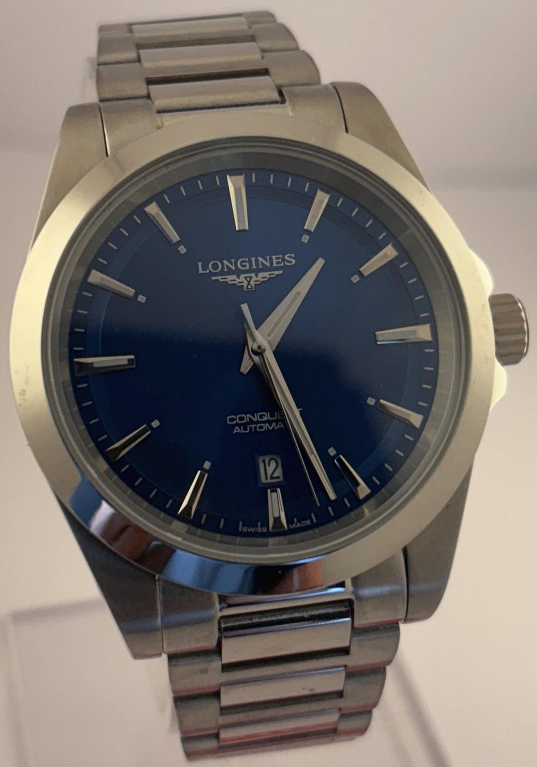 Vintage Longines Automatic Blue Dial Date Analog Men's Wrist Watch Free ...