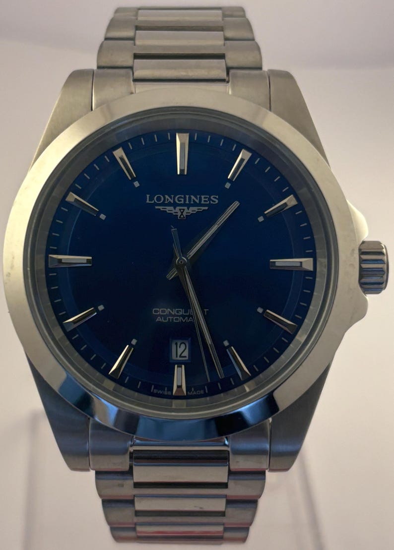 Vintage Longines Automatic Blue Dial Date Analog Men's Wrist Watch Free ...