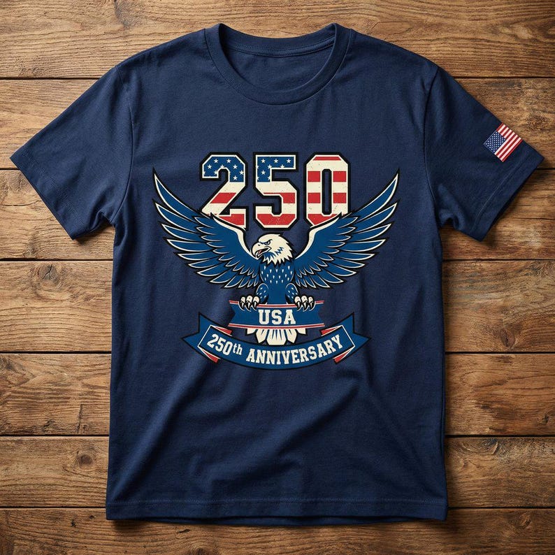 America 250th Anniversary PNG, USA 250 Merchandise, 1776-2026 Emblem ...