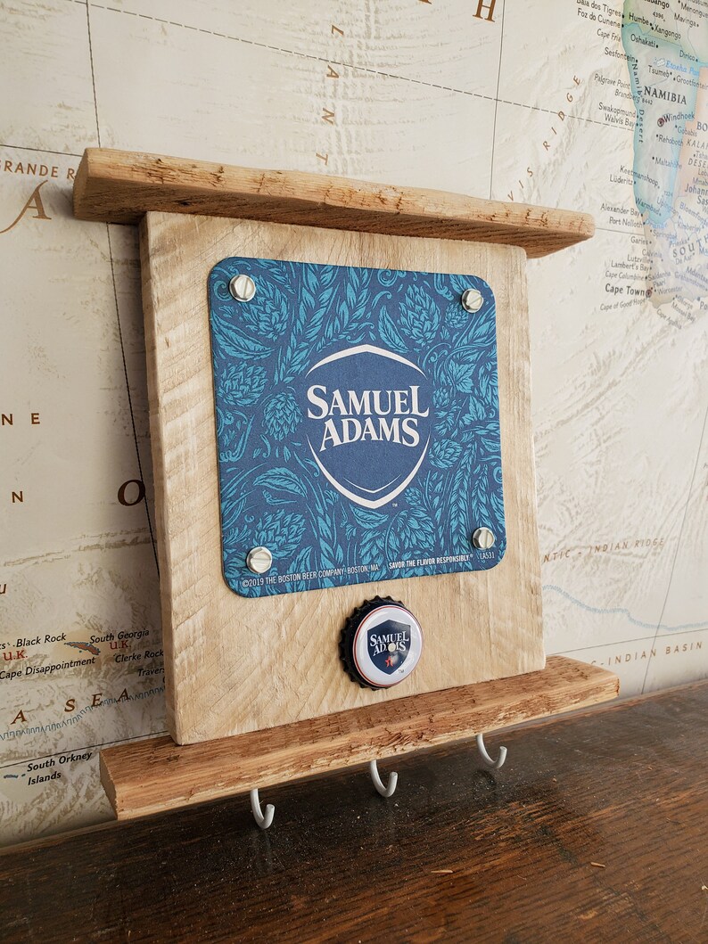 Sam Adams Key Hook With Reclaimed Pallet Wood - Etsy