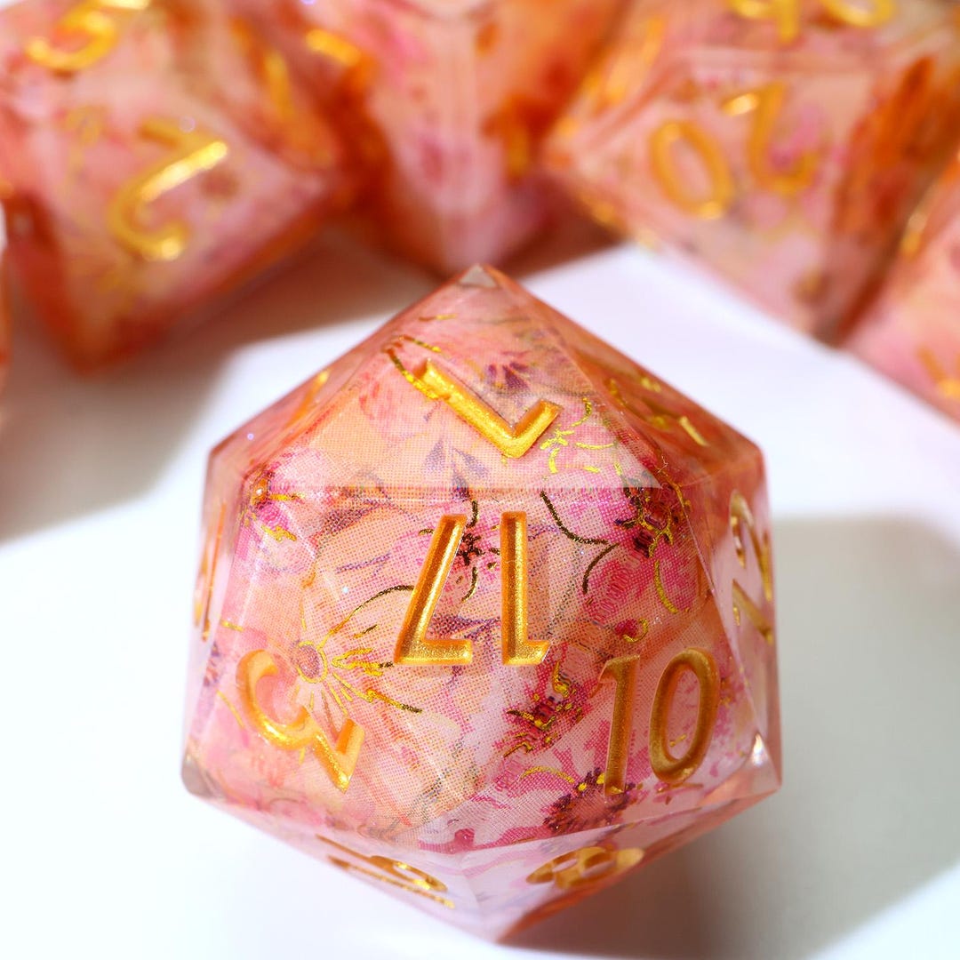 Inner Dice Set | Layer Resin Sharp Edge Dnd Dice | Handcrafted Resin ...