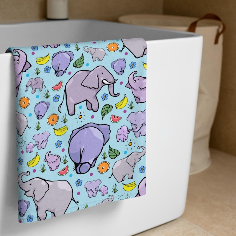 Elephant Bath Towel - Etsy
