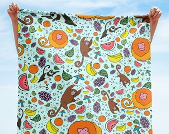 Monkey in a Tree Jungle Bath, Hand Towel & Washcloth Personalized Towel ...