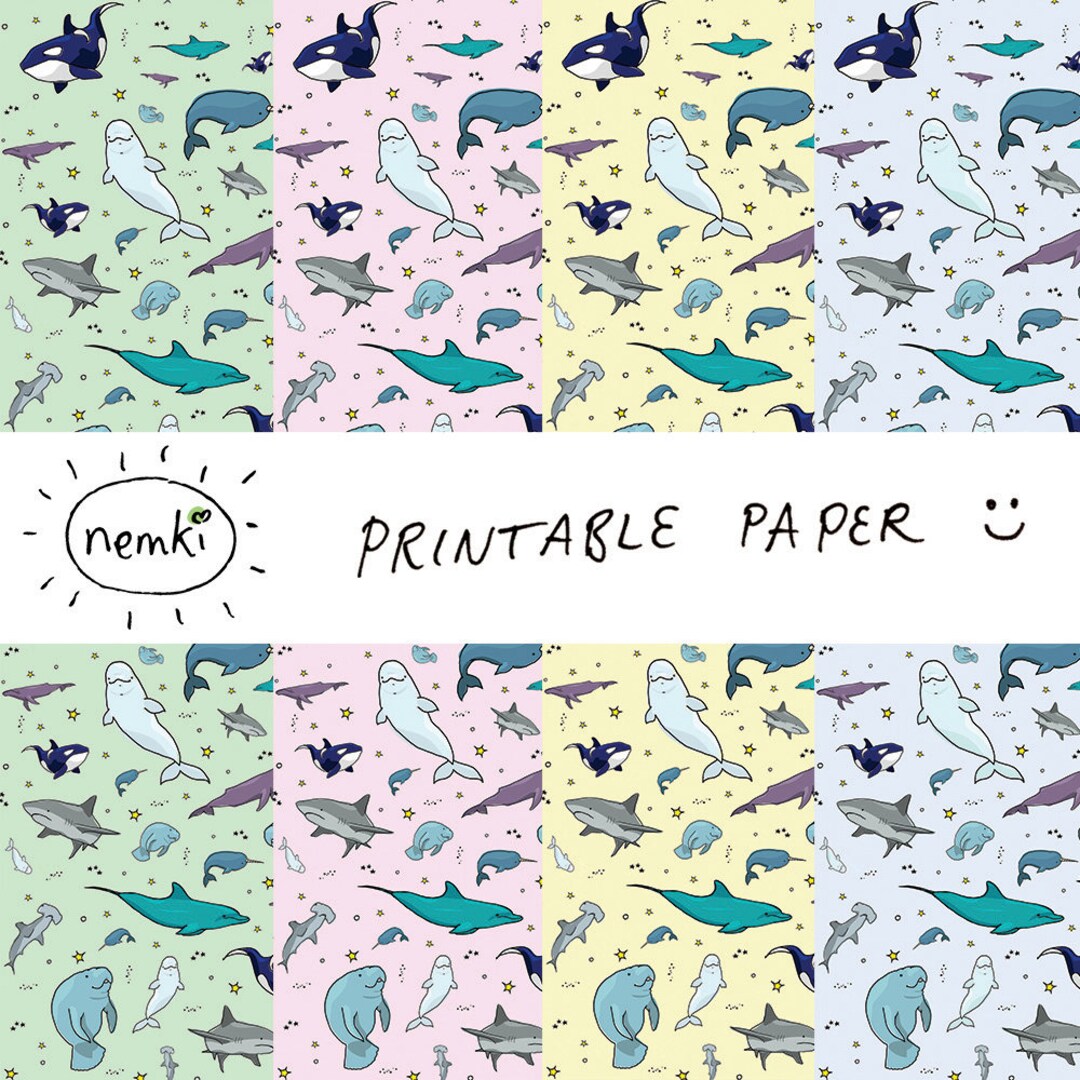 Ocean Printable Paper Ocean Downloadable Paper Ocean Digital Paper ...