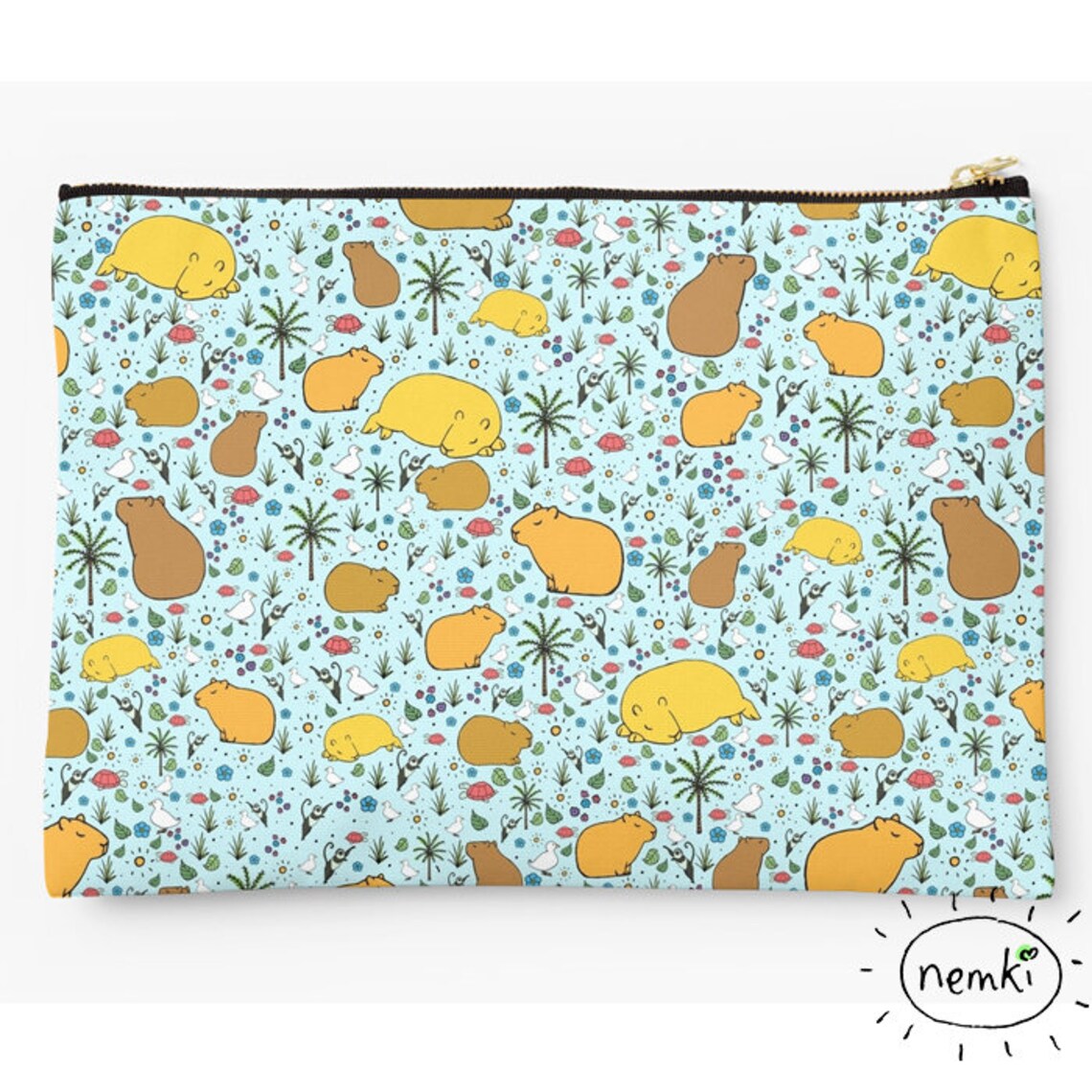 Capybara Zipped Pouch Capybara Pencil Case Capybara Cosmetic - Etsy UK