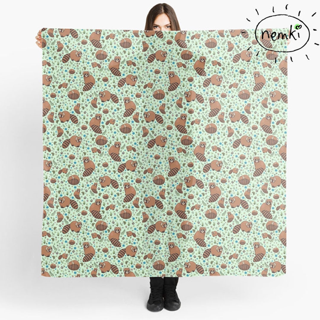 Red Panda Scarf Red Panda Accessories Cute Red Pandas Cute Animal Scarf ...