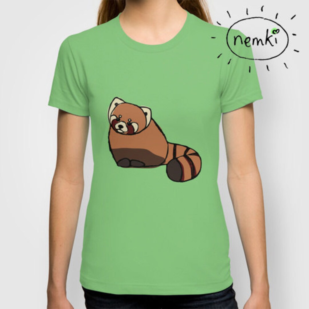 Red Panda Tshirt Red Panda Top Red Panda Mens Top Red Panda Womens Top ...
