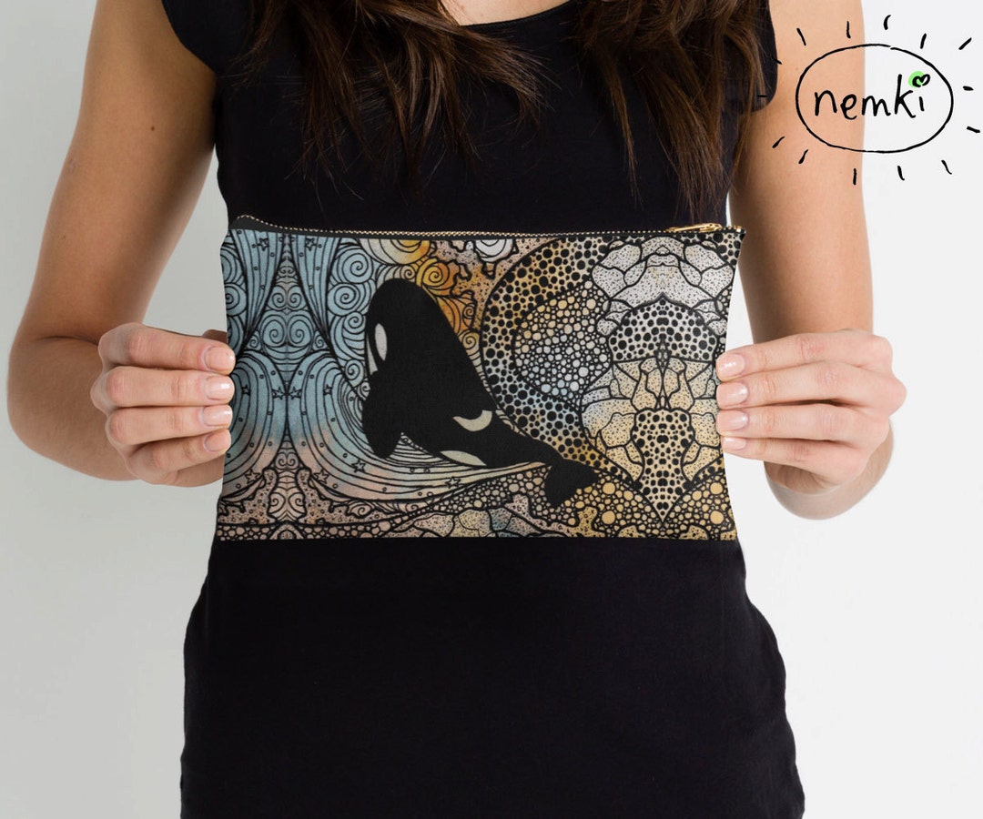 Orca Pencil Case Orca Zipped Pouch Orca Pouch Orcas Makeup Bag - Etsy