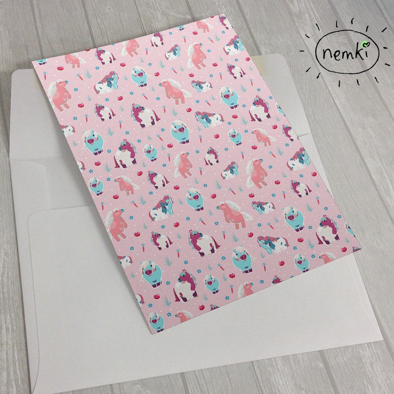 Cute Pony Card Pony Downloadable Card Pony Digital Download Pony ...